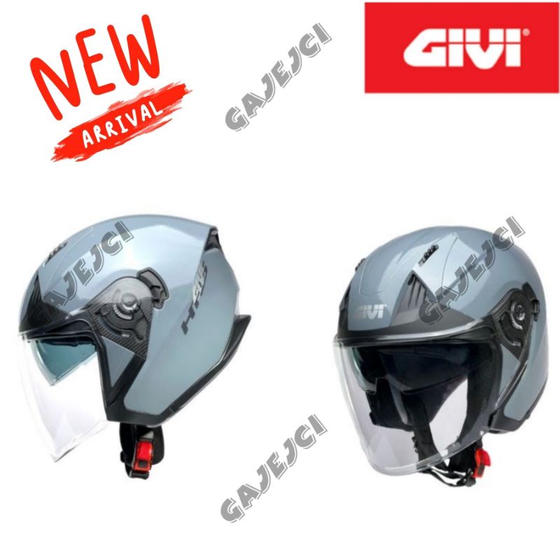 GIVI Double Visor Helmet M35.0 SCUDO Solid White Grey | Shopee Malaysia