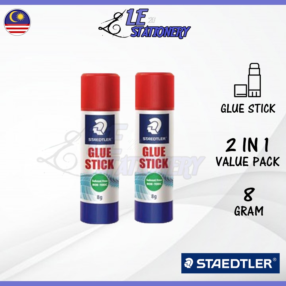 Staedtler Glue Stick 8G - 2 in 1 Value Pack | Shopee Malaysia