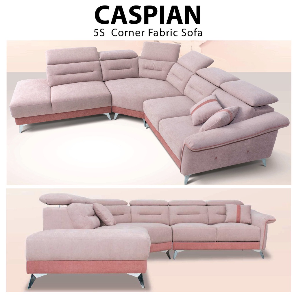 CASPIAN SOFA SET/ 5S CORNER FABRIC SOFA/SET SOFA / LIVINGROOM SET/ MODERN FURNITURE DESIGN ...