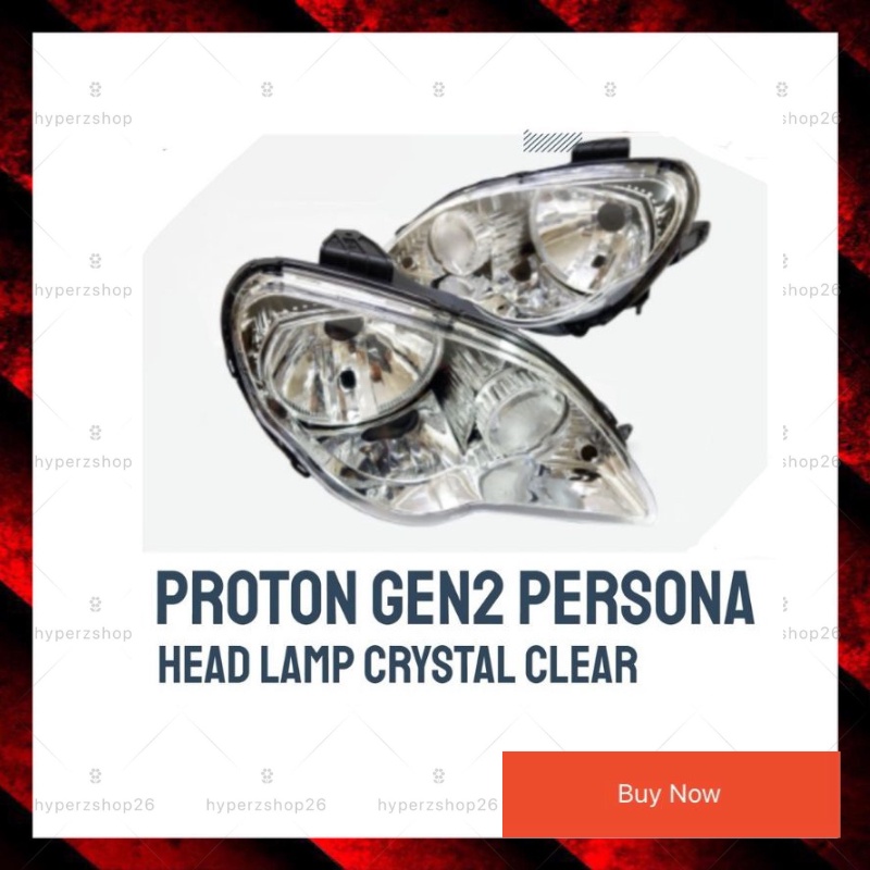 Proton Gen2/Persona Head Lamp Lampu Besar RH/LH oem White Putih ...