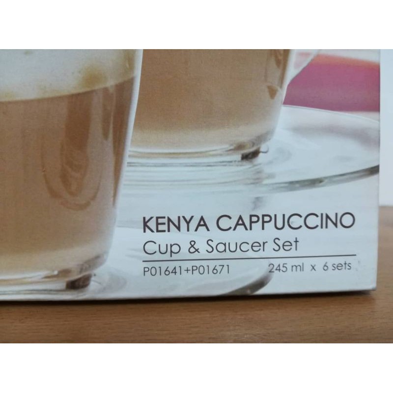 KENYA CAPPUCCINO Cups & Saucer Set (245ml X 6 sets) | Shopee Malaysia