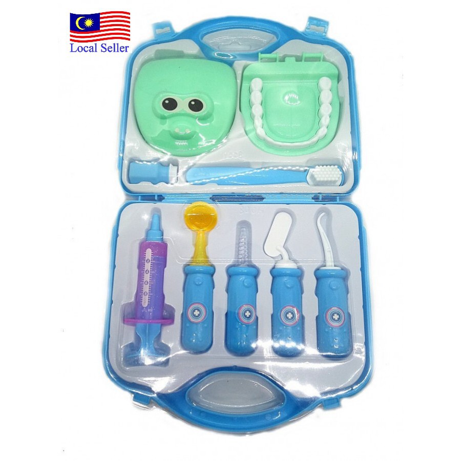 Pretend Play Toy Dentist Doctor Check Teeth Set Medical Kit Educational ...