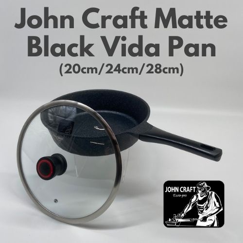 (READY STOCK)John Craft Matte Black VIDA Non-Stick Frying Pan (20cm ...