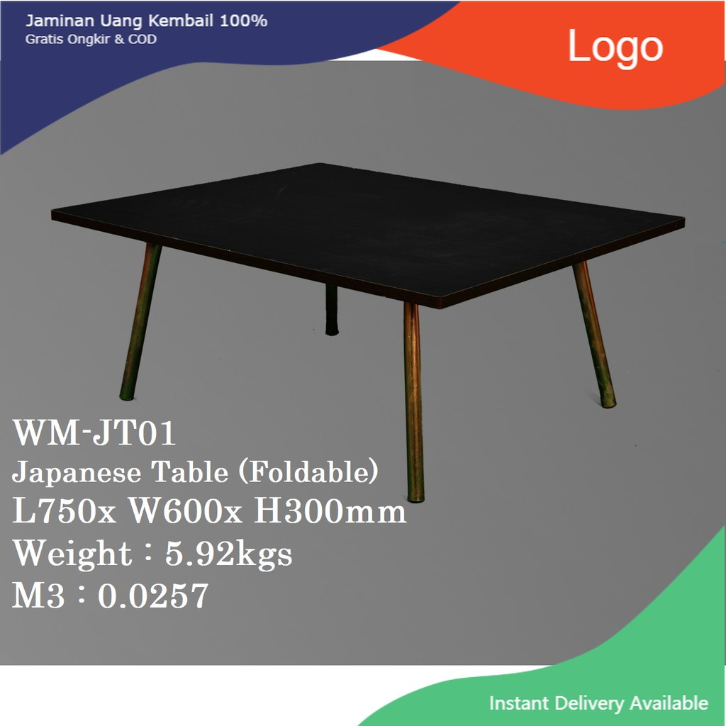 WM-JT01 Japanese Table / Meja Baca/ Folding Table/ Jepun Meja/ Meja ...
