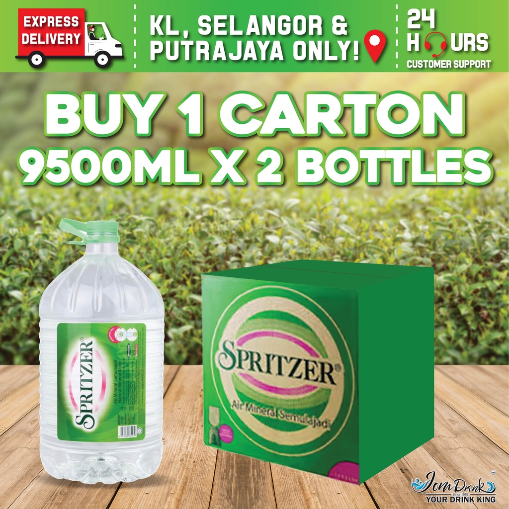 BUNDLE OF 1 CARTON : SPRITZER MINERAL WATER 9500ML x 2 BOTTLES | Shopee Malaysia