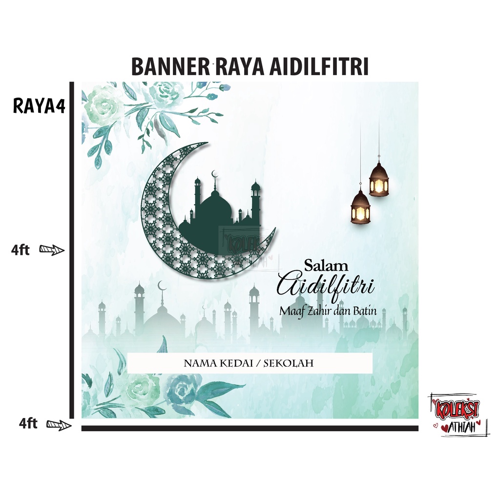 🔥Hot Item🔥 Banner Hari Raya Aidilfitri/ Backdrop Raya - Boleh letak ...