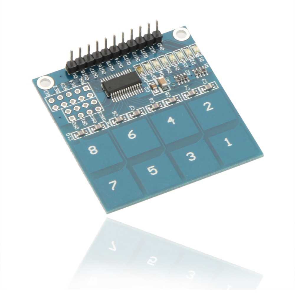 TTP226 8-Way Channel Capacitive Touch Switch Digital Touch Sensor Module PCB Board | Shopee Malaysia