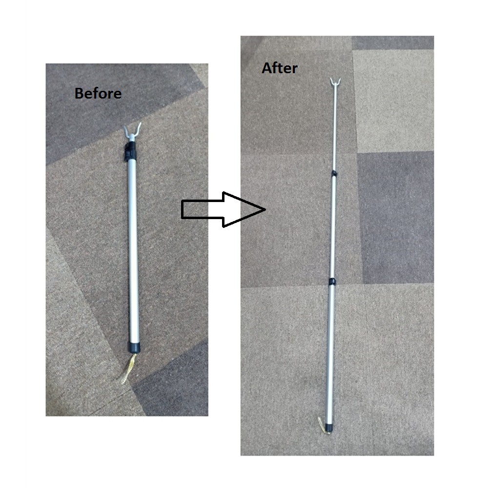 Y-Type Vertical Aluminium Rod Support Rod Retractable Clothes rail Rod ...