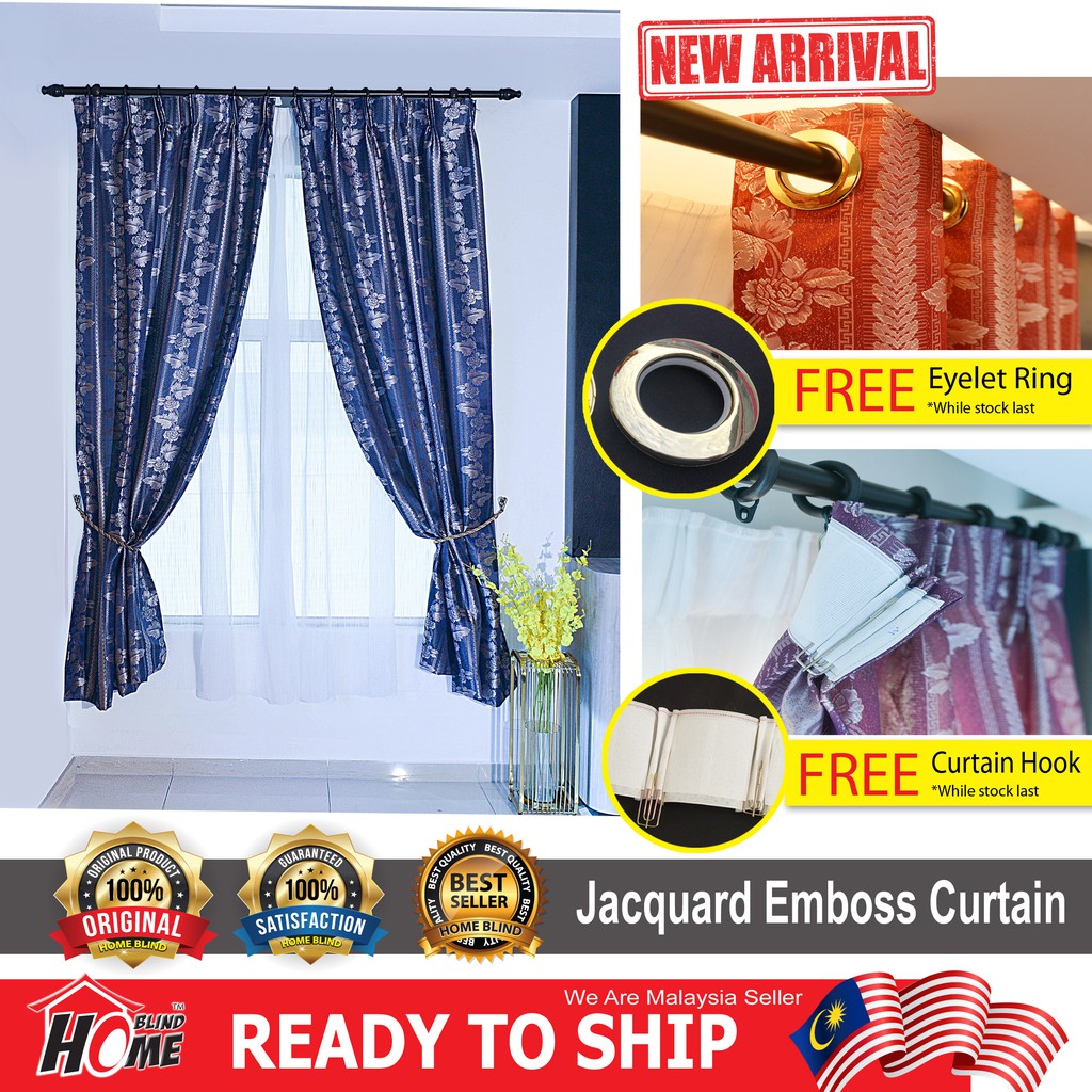 [HOME BLIND] Langsir VIENNA /Langsir Corak /Curtains Hook or Ring ...