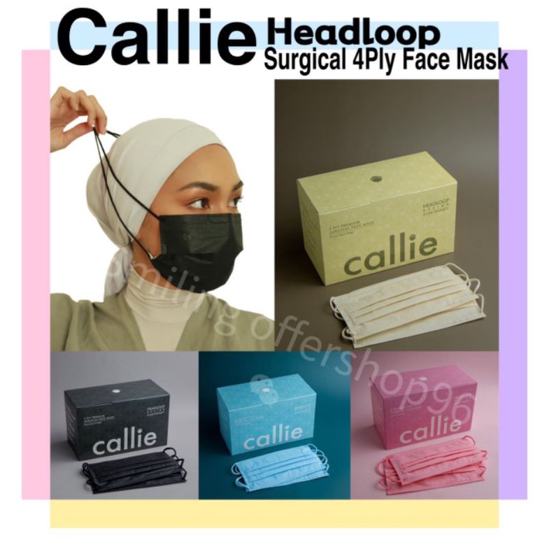 Callie Surgical Grade 4Ply Premium Face Mask_Headloop design | Shopee ...