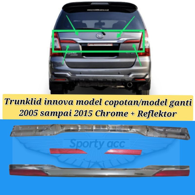 Trunk lid innova chrome replace model 2005 - 2015 | Shopee Malaysia