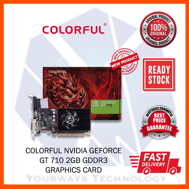 COLORFUL Nvidia GeForce GT710 2GB GDDR3 Graphics Card | Shopee Malaysia