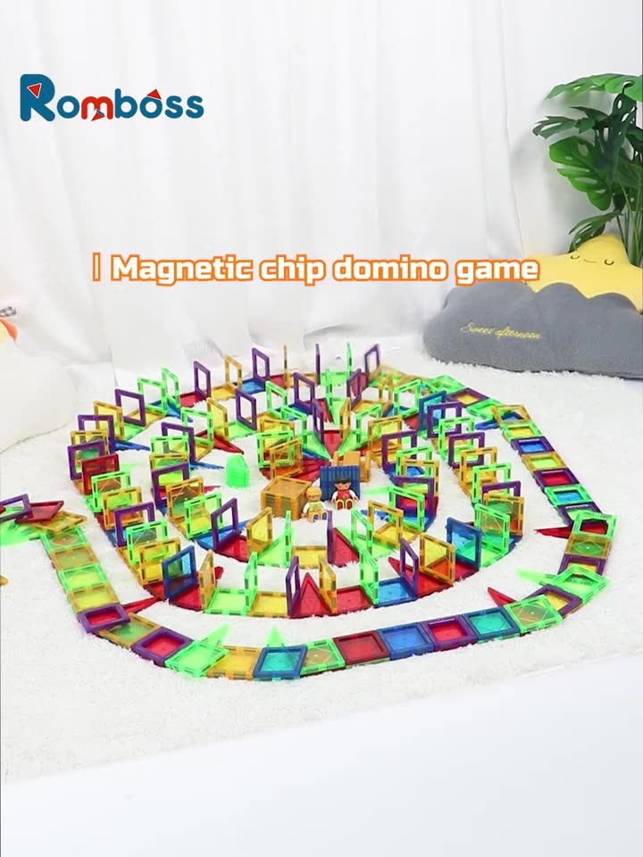 Romboss 28/40/54/83/101PCS Magnetic Toys Building Tiles Clear 3D Magnet ...