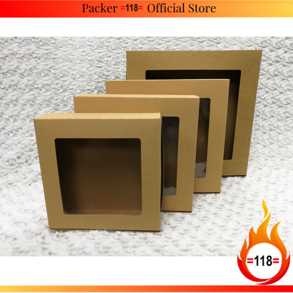 KTB Kraft Window Layer Cake Box, Kuih Lapis Box, Talam Box-10 Pc/Pkt ...