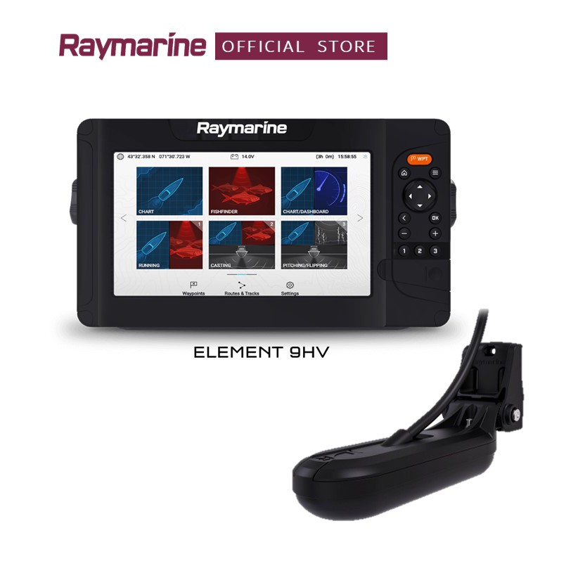 Raymarine Element 9 HV - 9" Chart Plotter Fishfinder with CHIRP Sonar ...