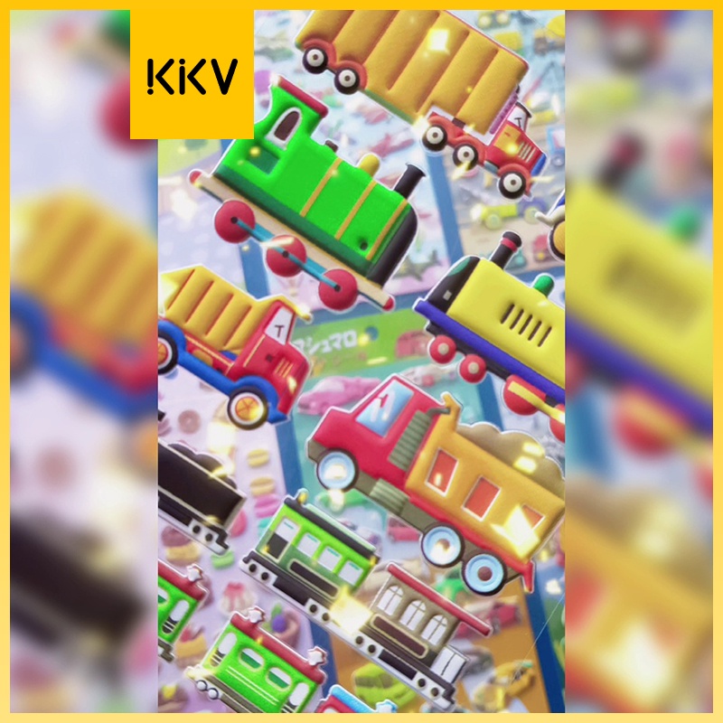 KKV X NEKONI Transportation Series Foam Stickers Dinosaurs/Engineering ...