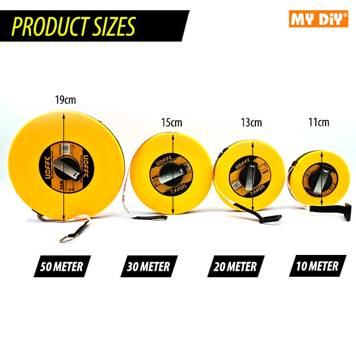 MYDIYHOMEDEPOT - 10M 20M 30M 50M UOFFC Fiberglass Measuring Tape ...