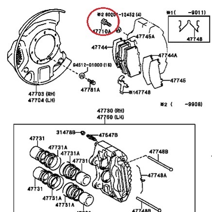 TOYOTA MULTIPLE MODEL FRONT DISC BRAKE CALIPER BOLT | Shopee Malaysia