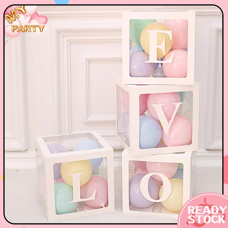 30*30cm DIY A-Z Decoration Birthday Party Alphabet Transparent Balloon ...