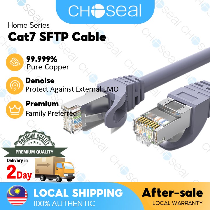 Choseal Cat7 Lan Cable Ethernet Kable S/FTP OD7.8mm RJ45 10Gbps Cat 7 ...