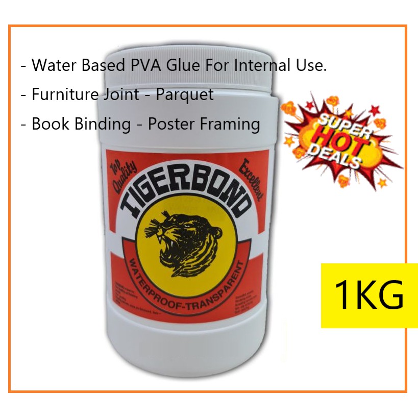 READY STOCK 1KG TIGERBOND Super Strength Latex Glue / Glu Latex ...