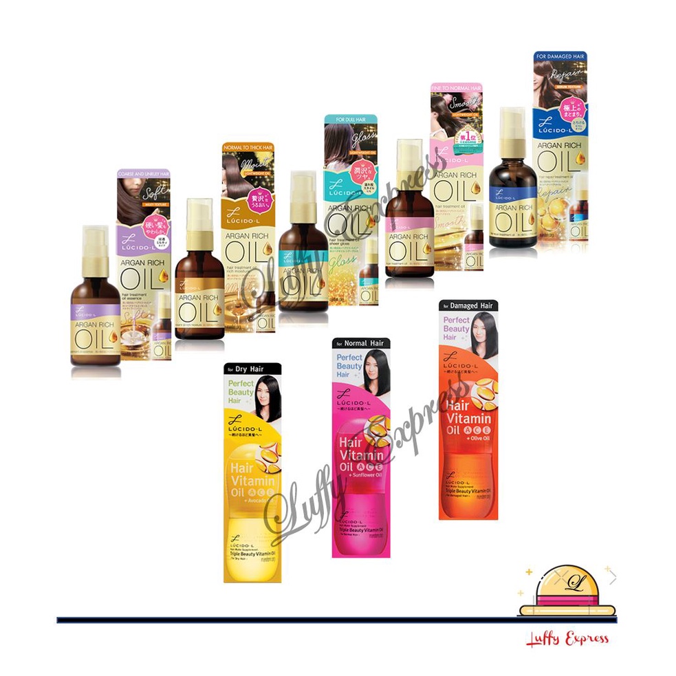LUCIDO-L Treatment Oil Argan Rich/Repair/Rich Moisture 60ml Vitamin Oil ...