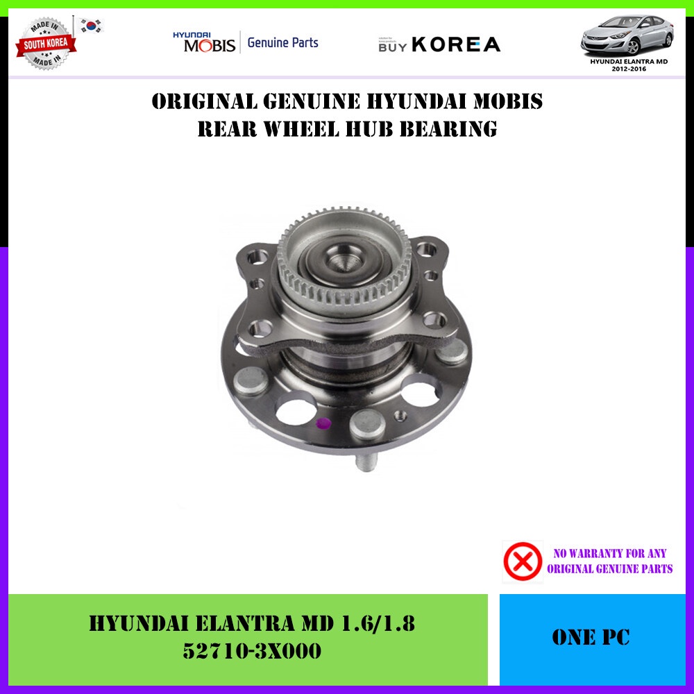 Hyundai Elantra MD 1.6/1.8 Rear Genuine Hyundai Kia Mobis Wheel Hub ...