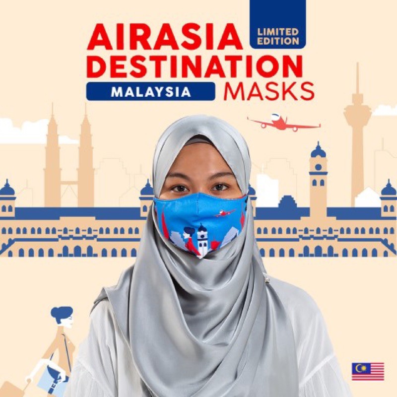 🔥HOT🔥AirAsia Destination Reusable Face Mask | Shopee Malaysia