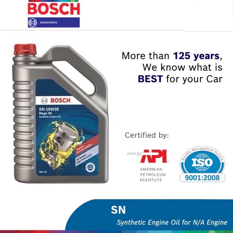 Bosch Mega X6 10W30 Semi Synthetic Engine Oil 4L 1987L24060 | Shopee ...