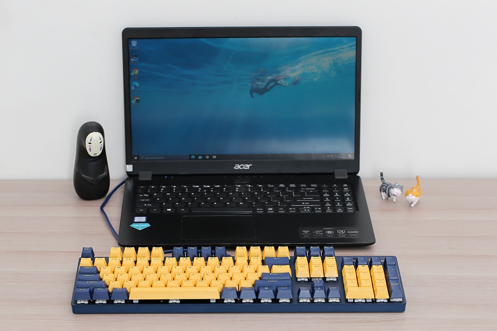 Rapoo V500 Pro Yellow Blue Mechanical Keyboard (Switch Rapoo) | Shopee ...