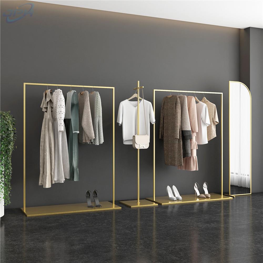 Wrought iron clothes rack, hanger clothing store display rack for floor ...