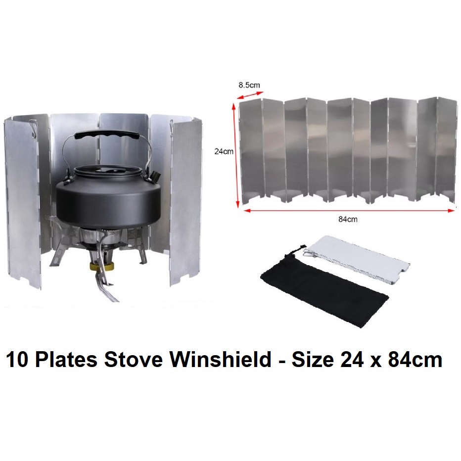 Aluminium Stove Windshield 10 / 8 Plates Penghadang Angin by Bushcraft ...