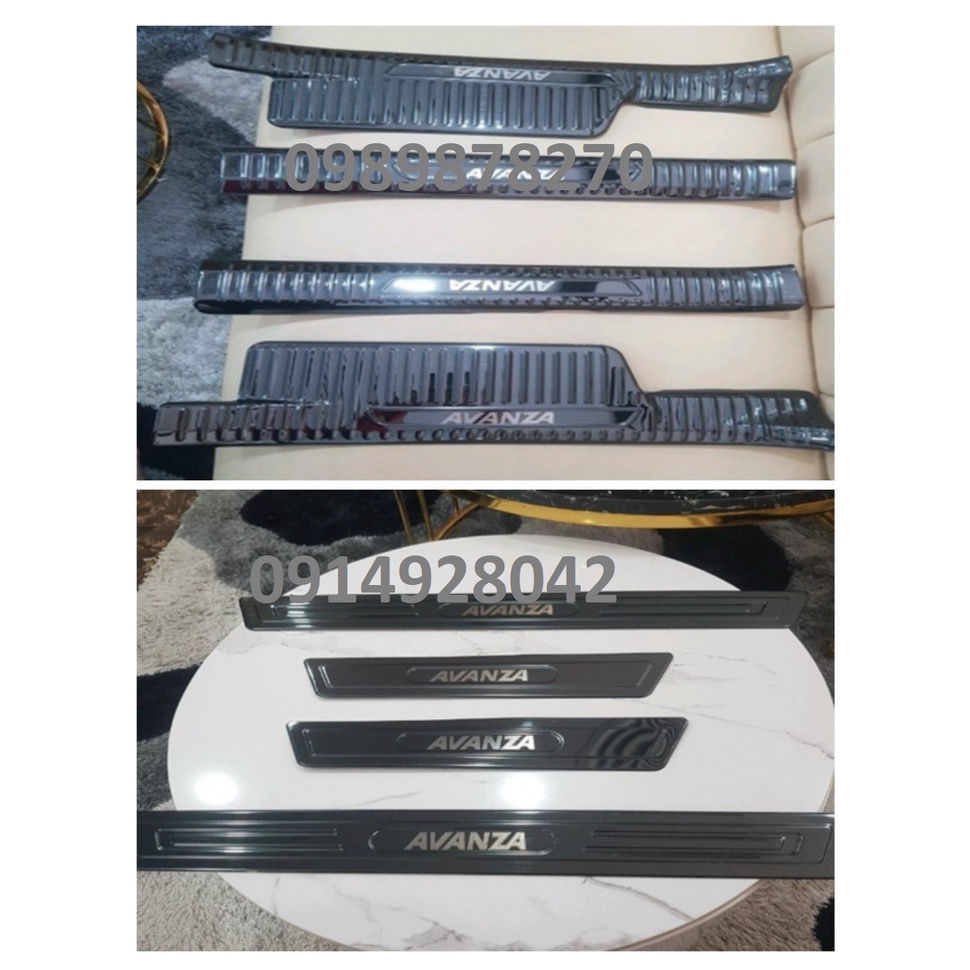 Set Of 4 Steps Inside + 4 Titanium-Plated Outer Footsteps For Toyota ...