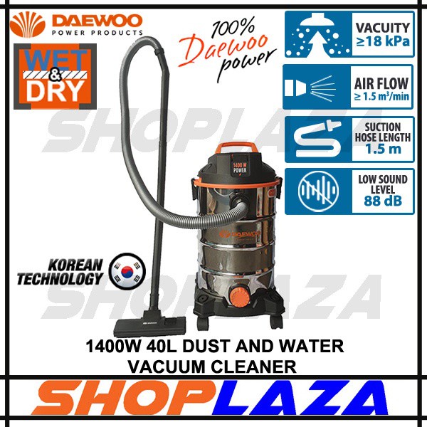 DAEWOO VACUUM CLEANER 40L WET AND DRY VACUUM CLEANER 1400W WITH BLOWER ...