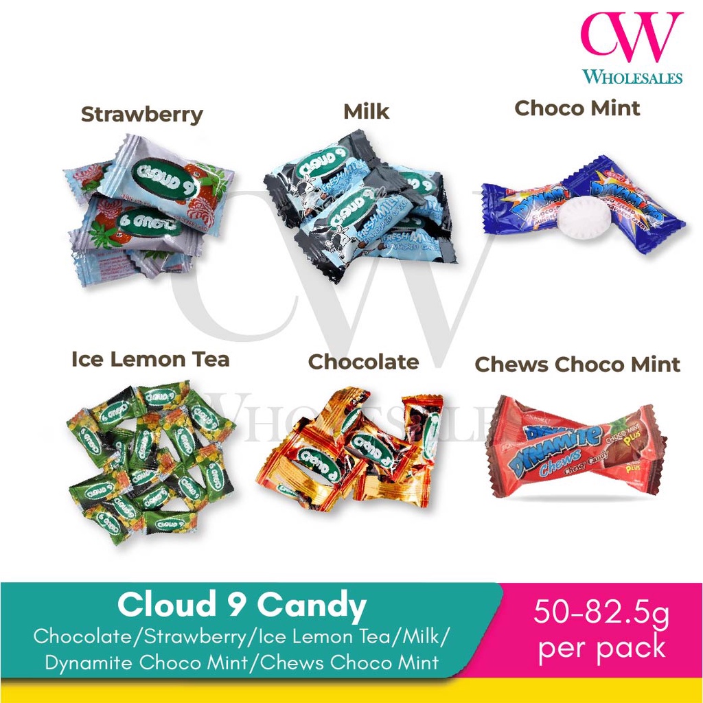 Cloud 9 Dynamite candy 50-82g Strawberry Chocolate Ice Lemon Tea Milk ...