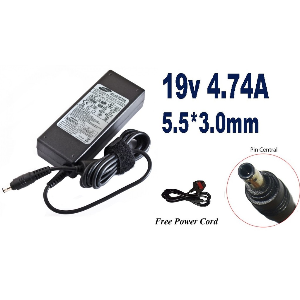 Samsung 19V 4.74A 90W (5.5*3.0MM) with pin inside All Samsung Laptop ...