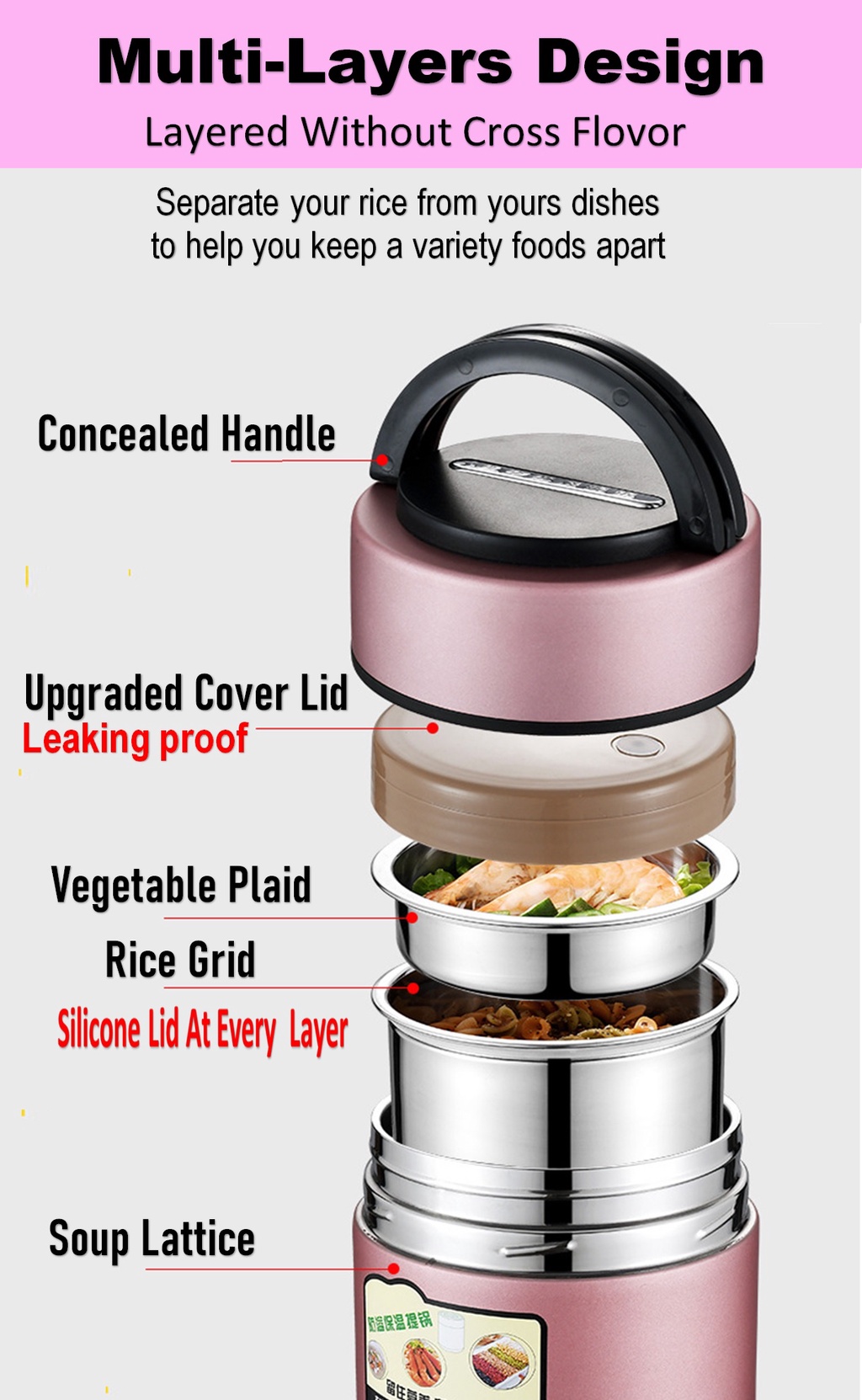 304 Stainless Heat Preservation Pot Braised Beaker Stew Pot Large ...