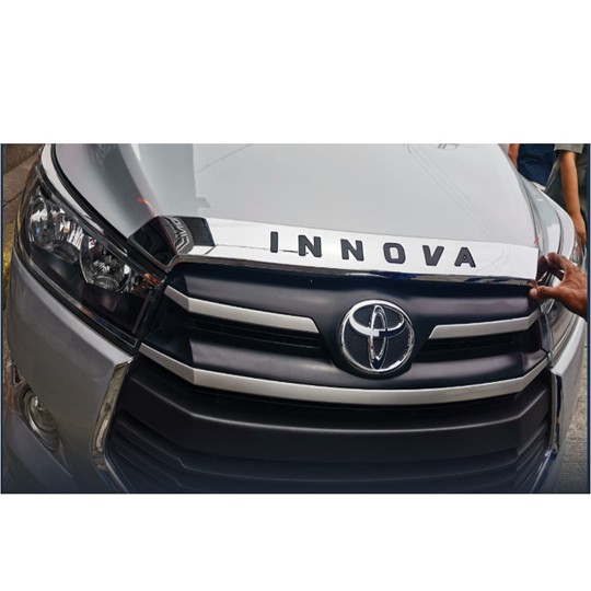 HOOD GUARD / END TOYOTA INNOVA 2016-2021 CHROME BLACK COLOR | Shopee ...
