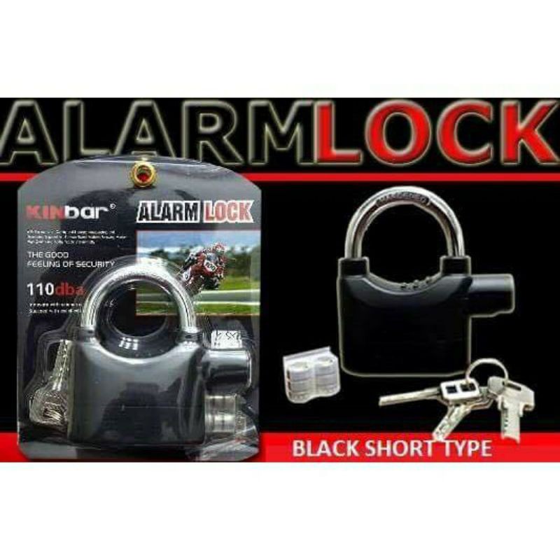 Kinbar Padlockock Siren Alarm Padlock For Door/Motor/Bike Lock ...