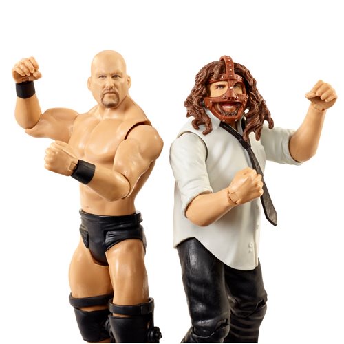 Mattel WWE Championship Showdown Series 5 Stone Cold Steve Austin vs Mankind Action Figure 2 ...