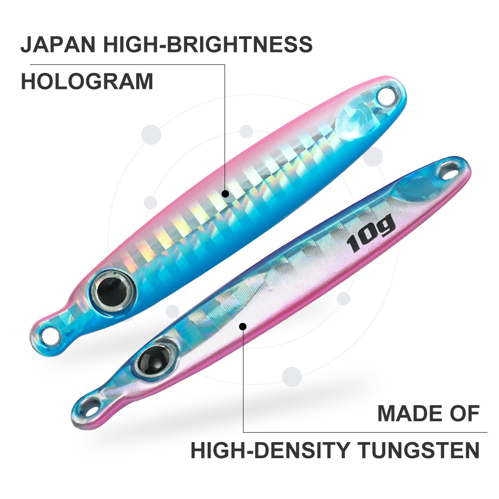 Jiggingpro Hard Tungsten Jig 10g 15g 25g 30g 40g 60g Artificial Bait Slow Pitch Casting Jig ...