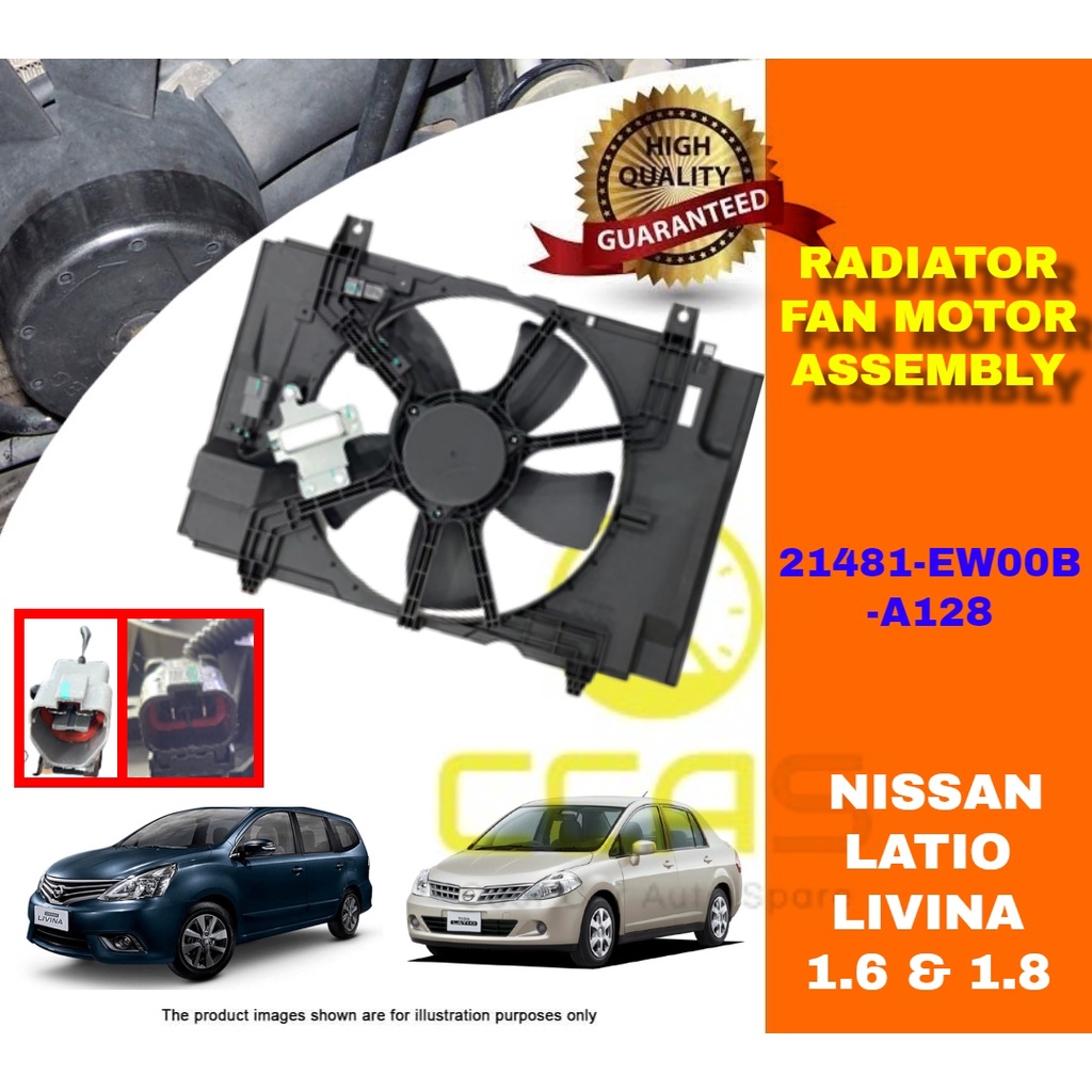 Radiator Fan Motor Cooling Assembly set - Nissan LATIO 1.6 / 1.8 LIVINA ...