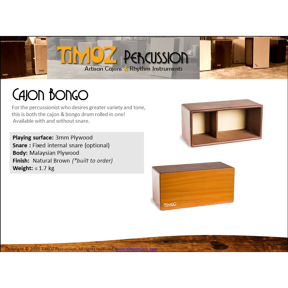 Timoz Bongo Cajon Drum (Pre-Order) | Shopee Malaysia