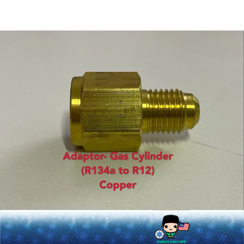 Adaptor For Gas Tank (R134a to R12). 134a refrigerant air cond gas ...