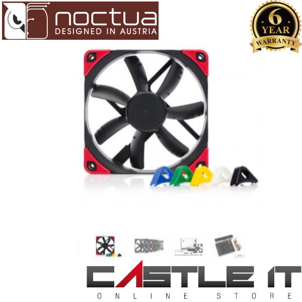 Noctua NF-S12A PWM chromax.black.swap Quiet 120mm Premium Casing Fan ...