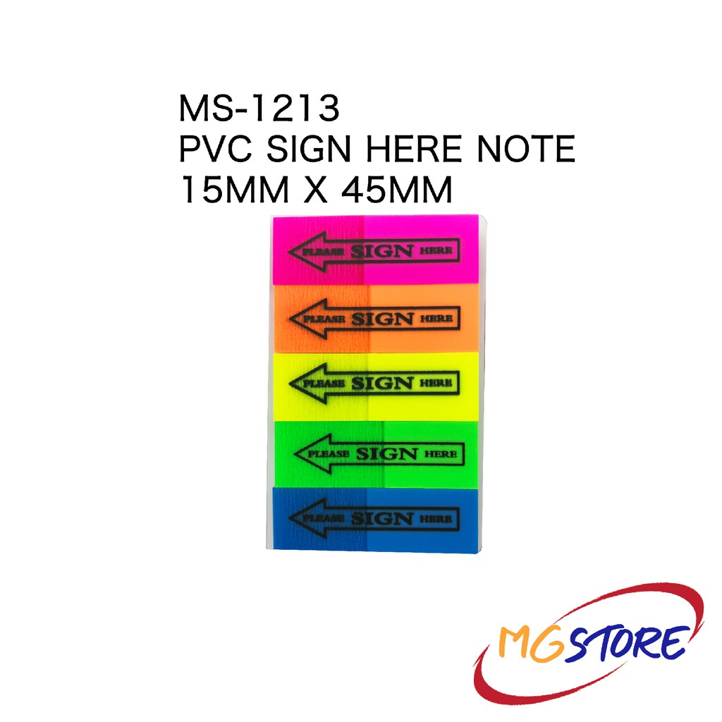 MS-1213 PVC Please Sign Here Note 15mm x 45mm | Shopee Malaysia