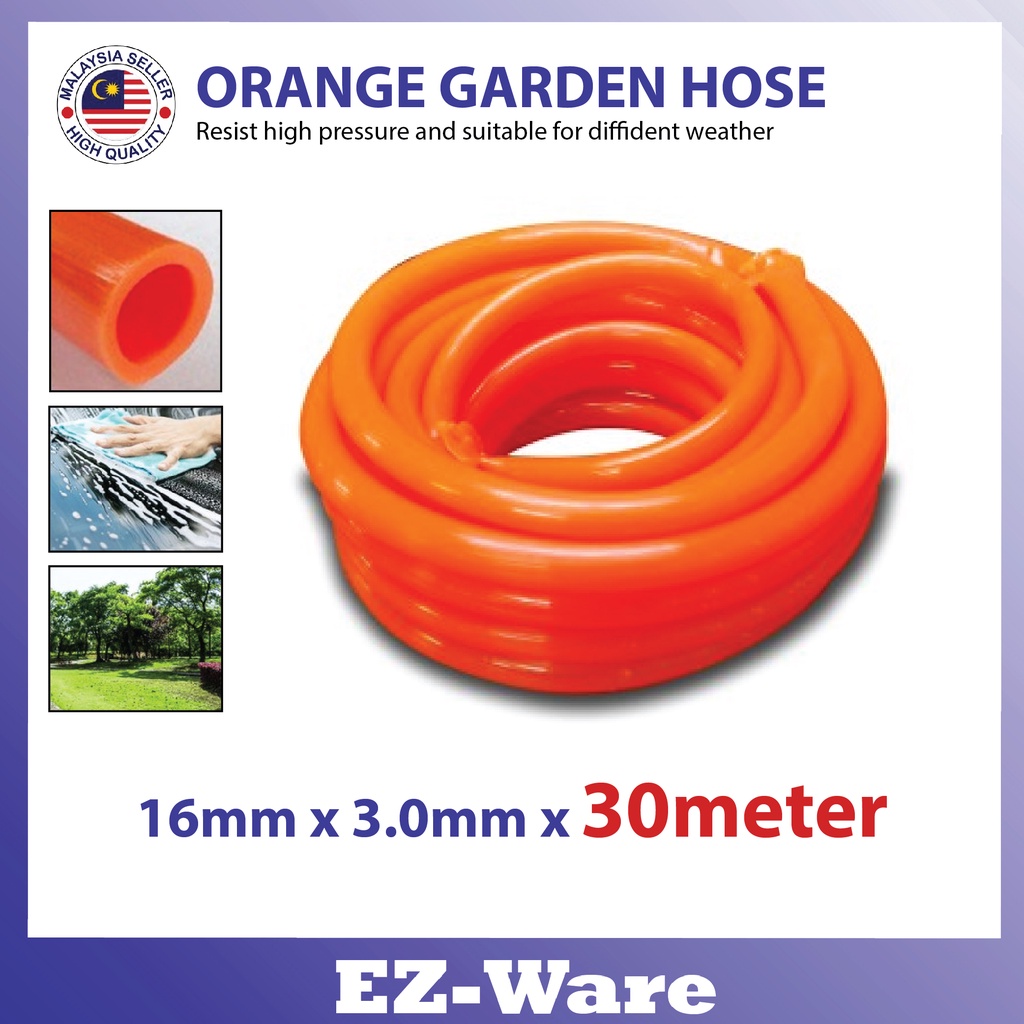 30meter x 3.0mm ORANGE GARDEN HOSE GETAH PAIP WATER HOSE GETAH PAIP ...
