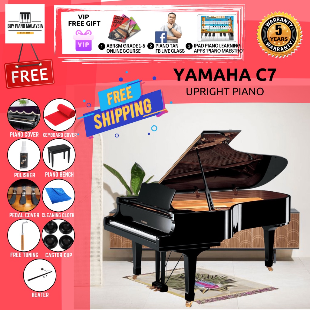 Yamaha C7 Grand Piano (With Mystery Free Gift) | Shopee Malaysia