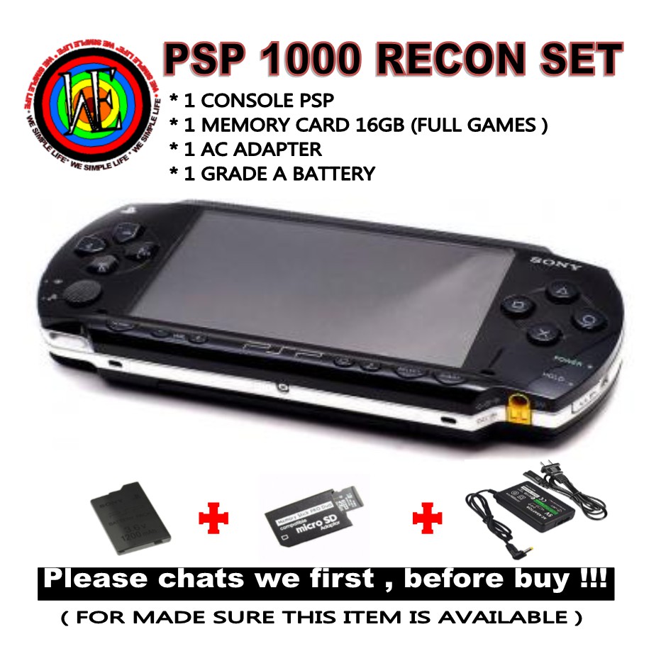 ORIGINAL SONY PSP-1000 SET (RECON / Refurbished) | Shopee Malaysia