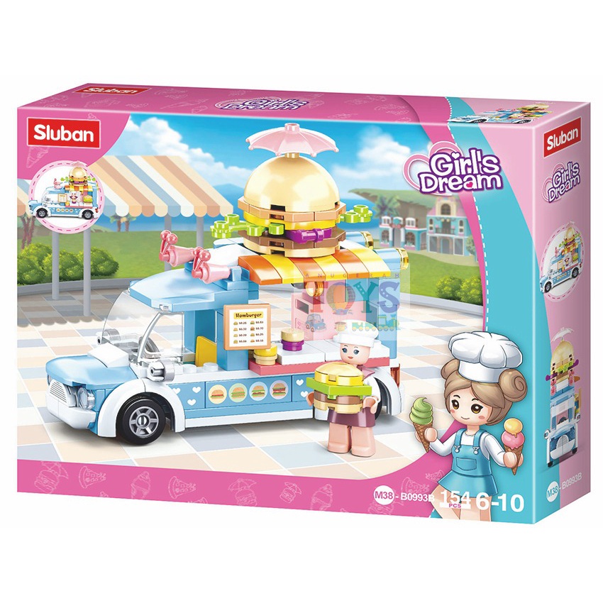 Sluban Brick M38 Toy - B0993A GIRLS DREAM - ICE CREAM TRUCK | Shopee ...